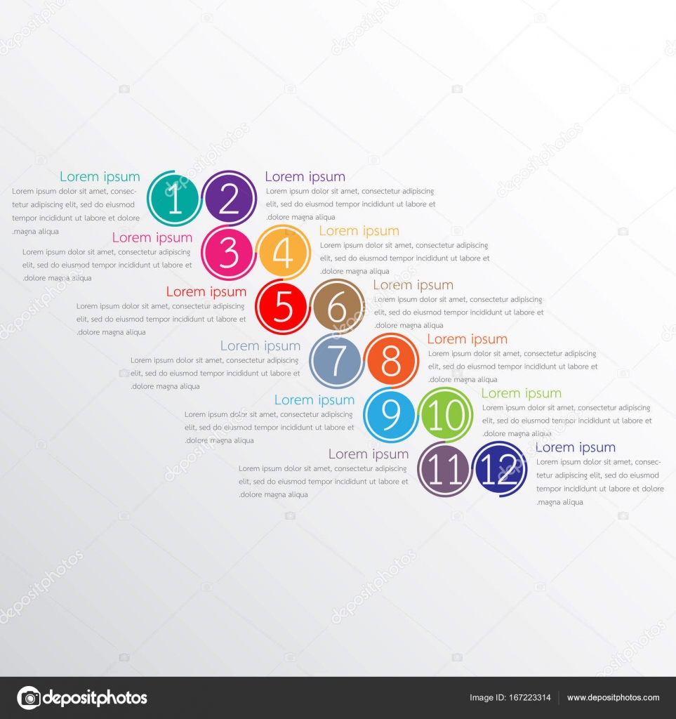 Vector infographic templates used for detailed reports. All 12 topics ...