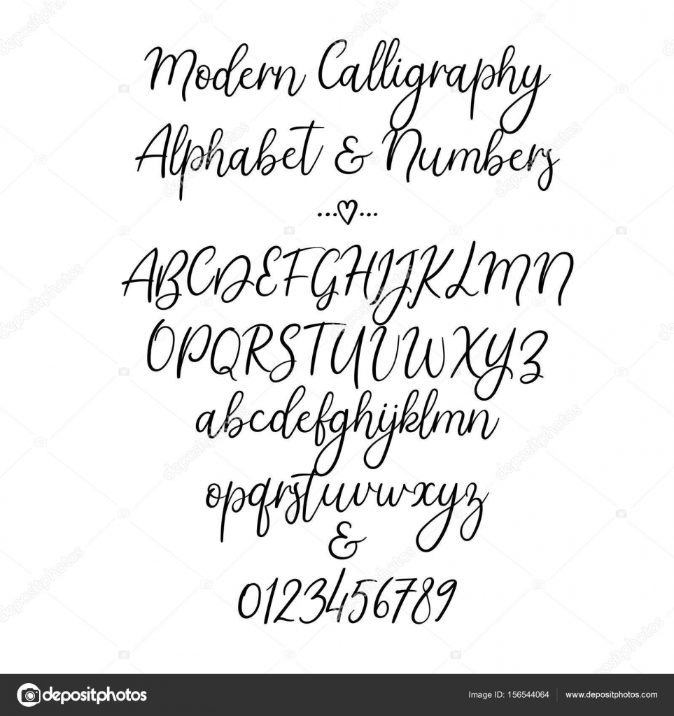 Typography letters handwritten | Vector Alphabet. Brush Letters ...