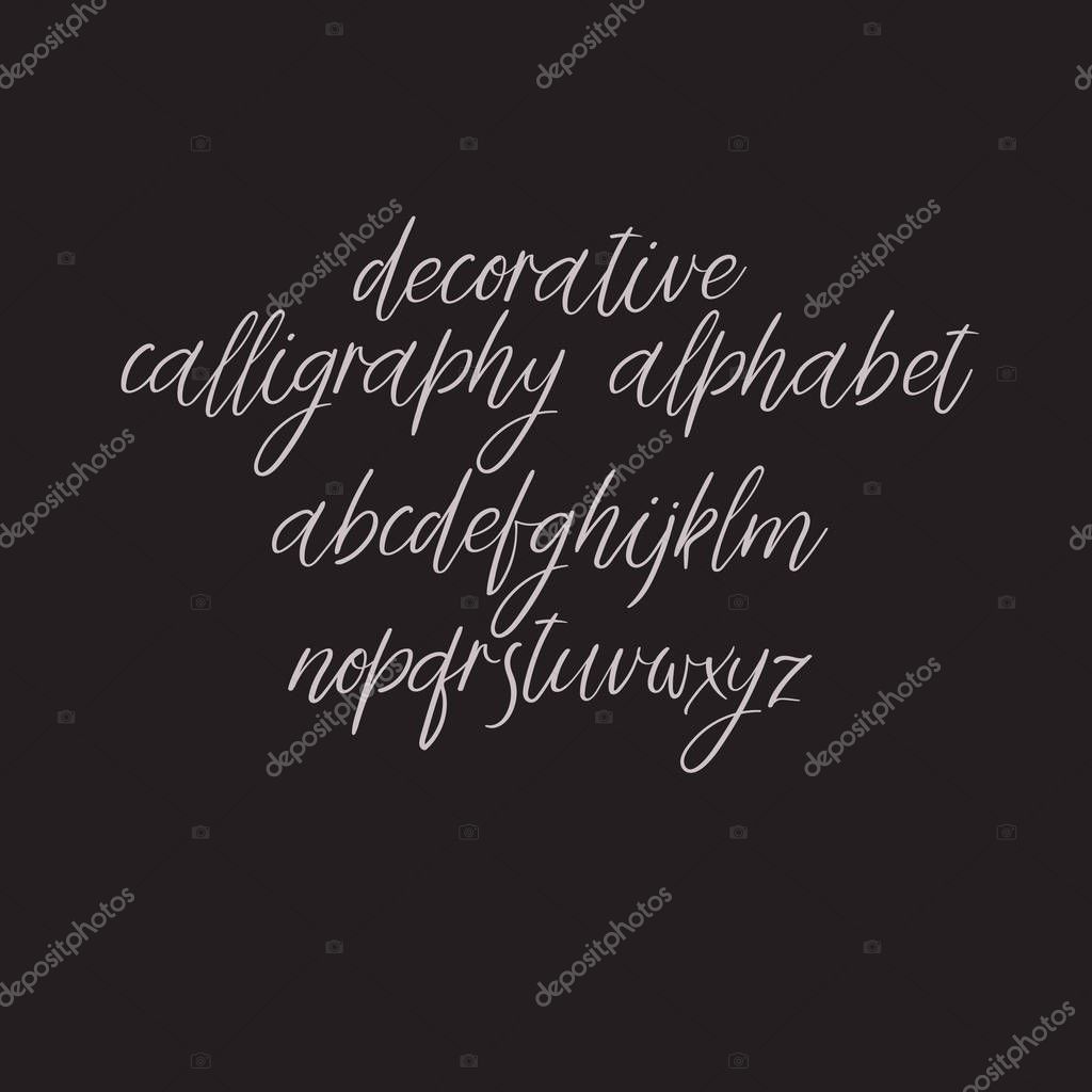 Alfabeto personalizado exclusivo. Fuente manuscrita. Caligrafía moderna ...