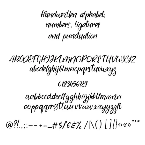 Handwritten Brush Letters. ABC. Modern Calligraphy. Hand Lettering ...