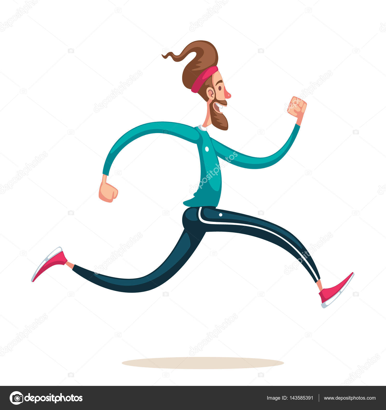 Running Man Illustration Stock Vector by ©Eye_Candy 143585391