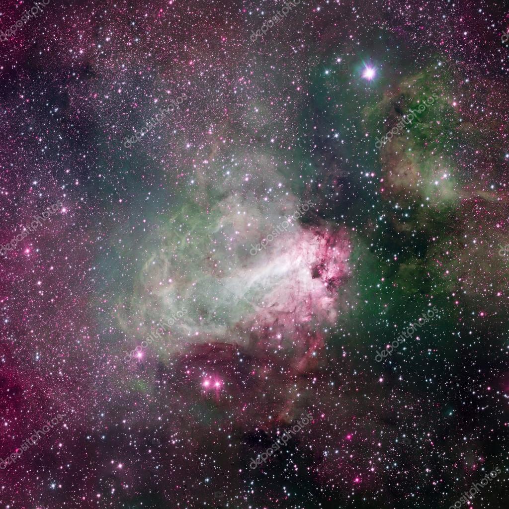 Star-forming region Messier 17, Omega Nebula or Swan Nebula . Stock Photo by ©NASA.image 126016808