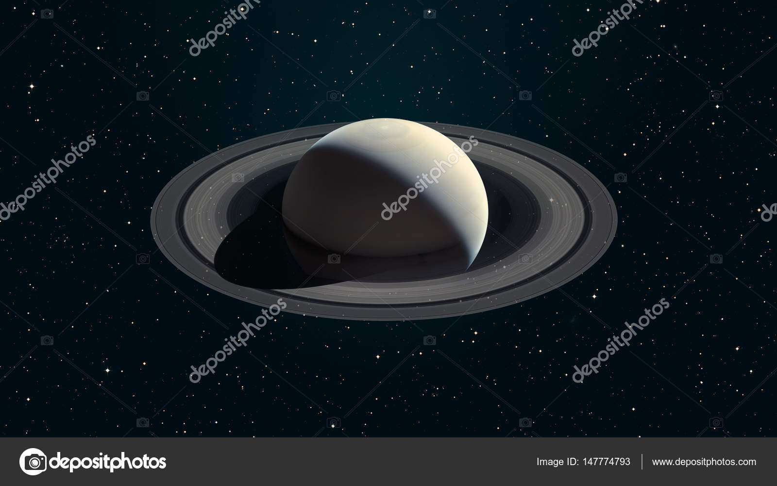 Solar System - Saturn. It is the sixth planet from the Sun. — Stock ...