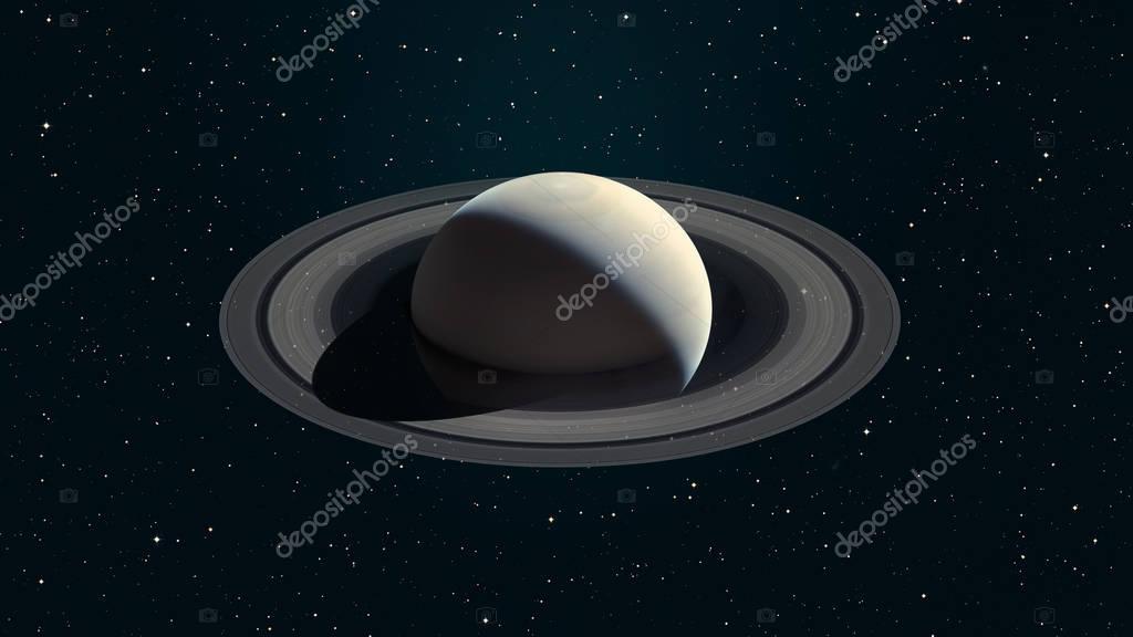 Sistema Solar Saturno. Es el sexto planeta del Sol. 2023
