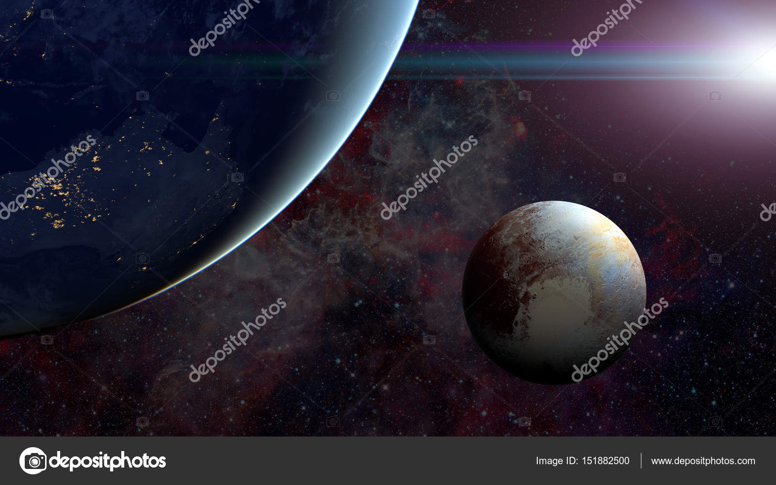 Solar System - Pluto. Science background. Stock Photo by ©NASA.image ...