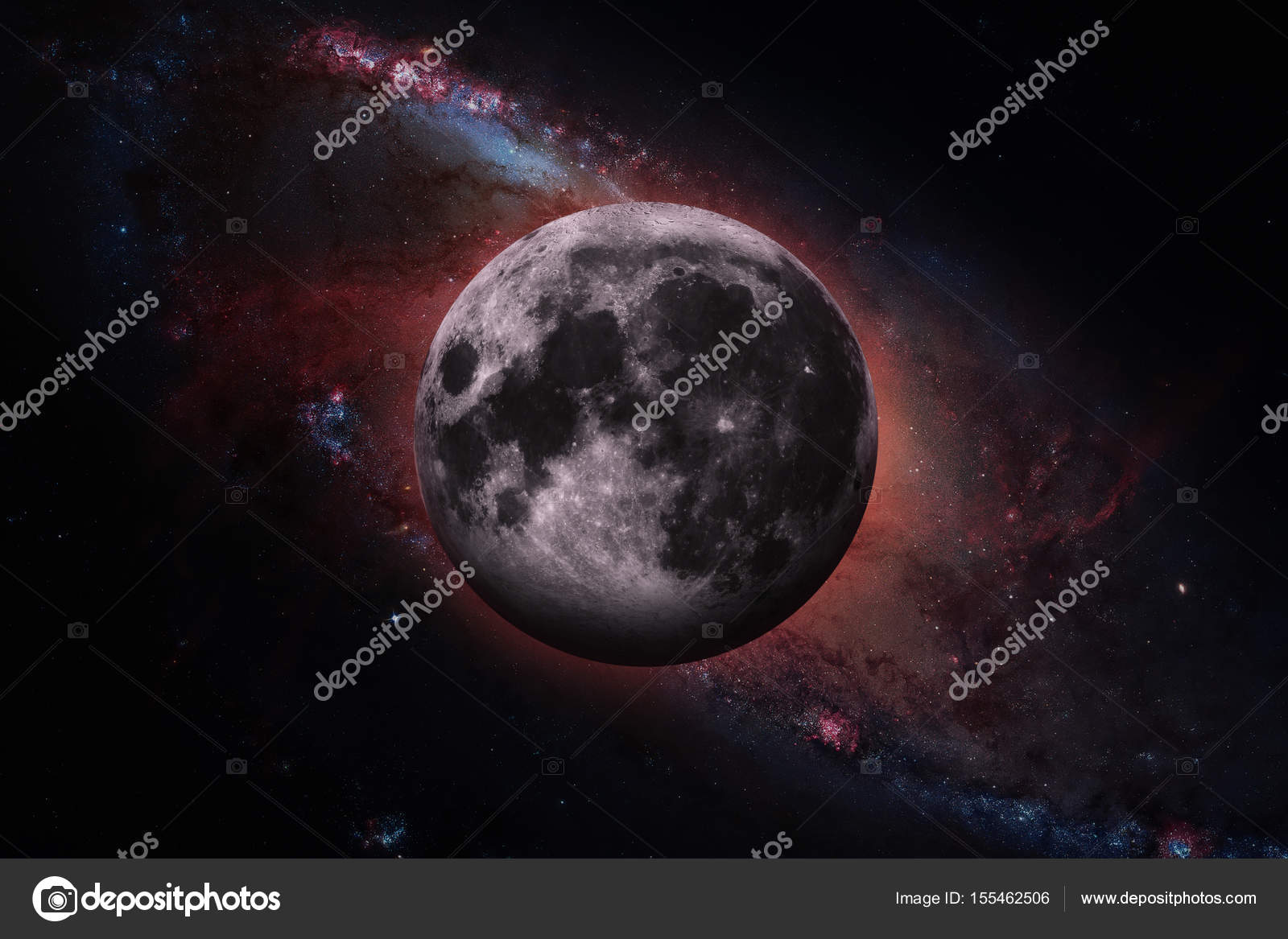 Earths Moon. Outer space background. — Stock Photo © NASA.image #155462506