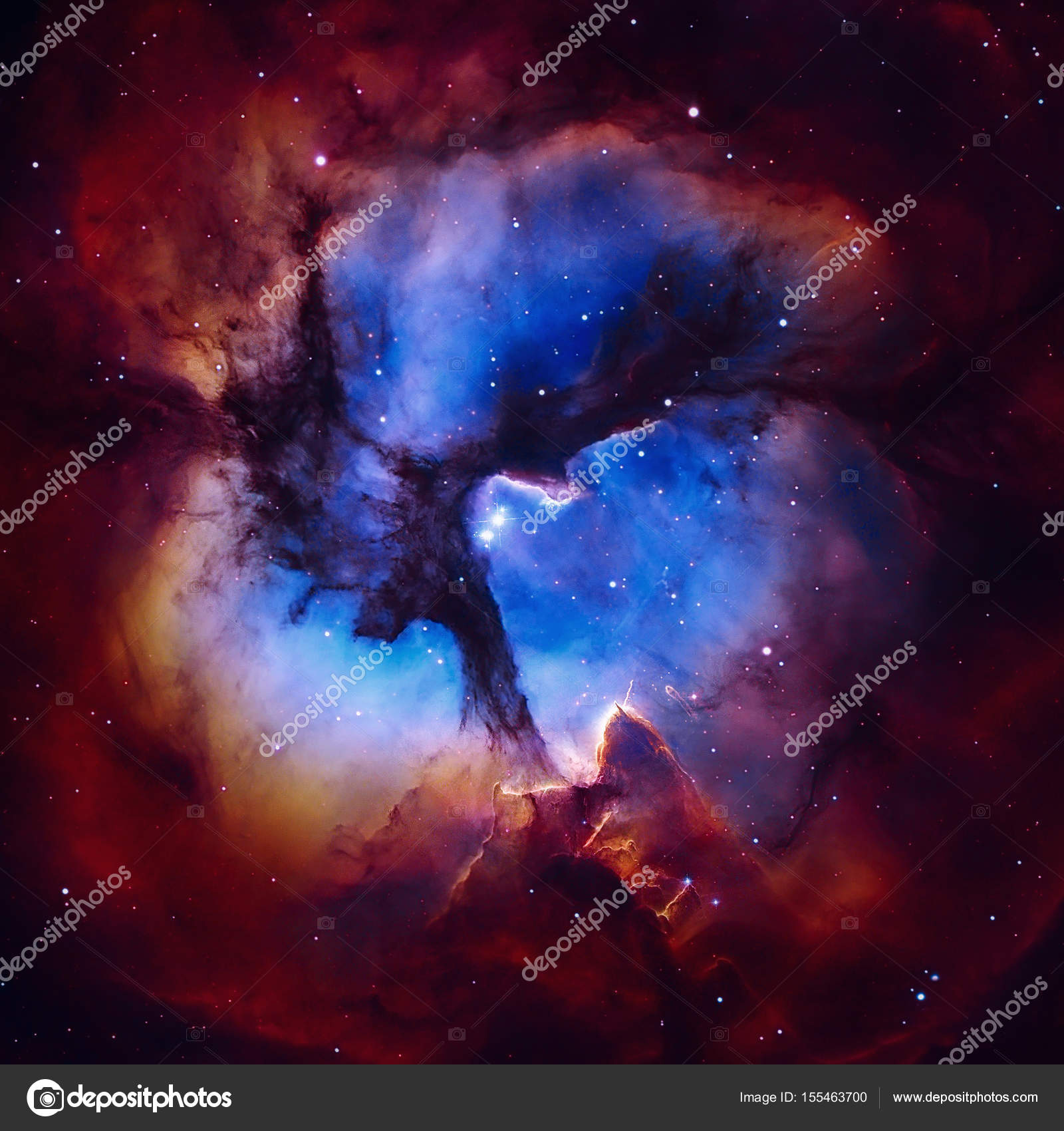 Trifid Nebula Hubble