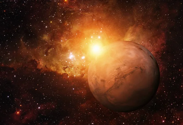 Solar System - Mars. It is the fourth planet from the Sun. Stock Photo ...