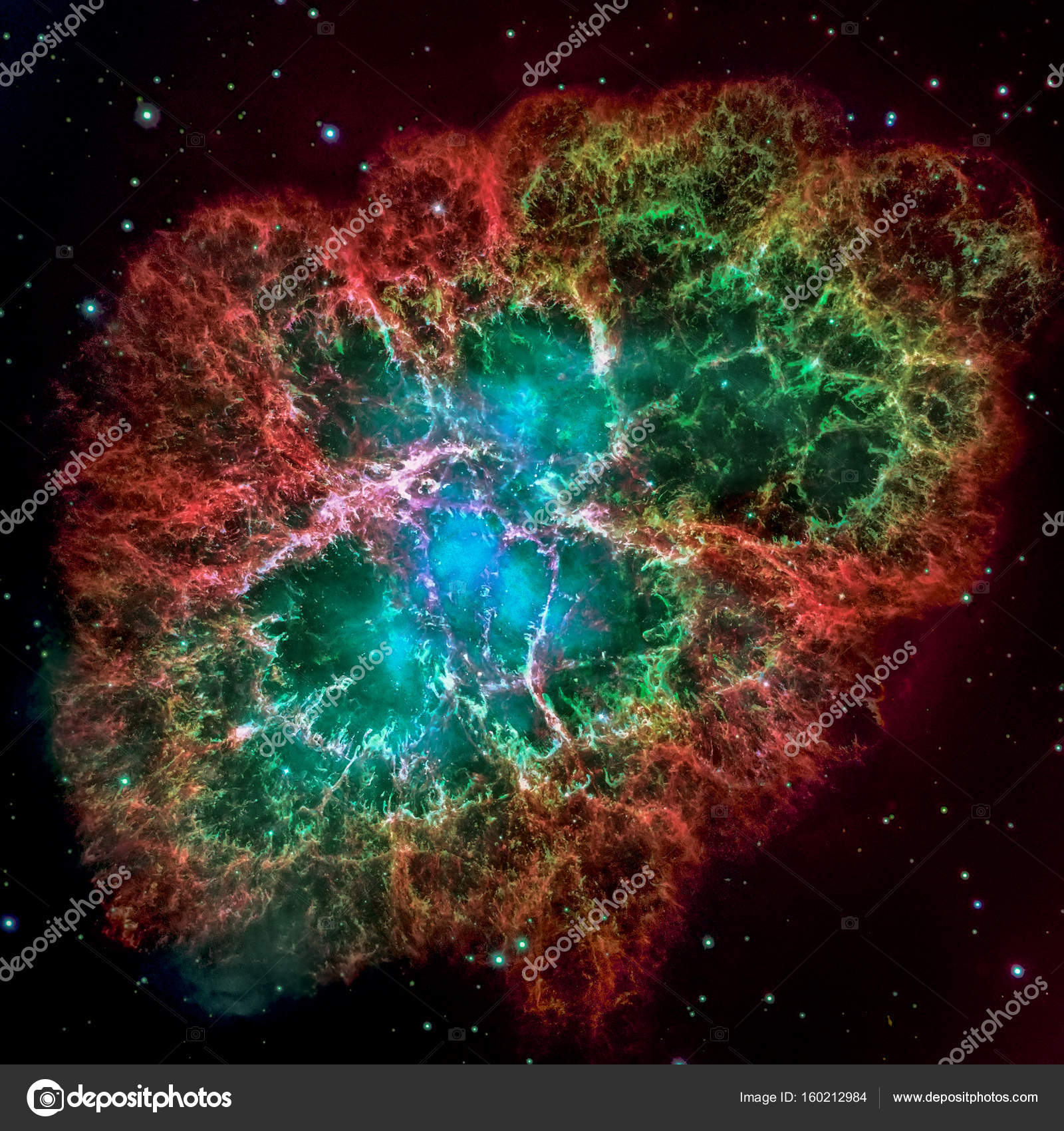 Crab Nebula is a remnant of a star's supernova explosion. — Stock Photo © NASA.image #160212984