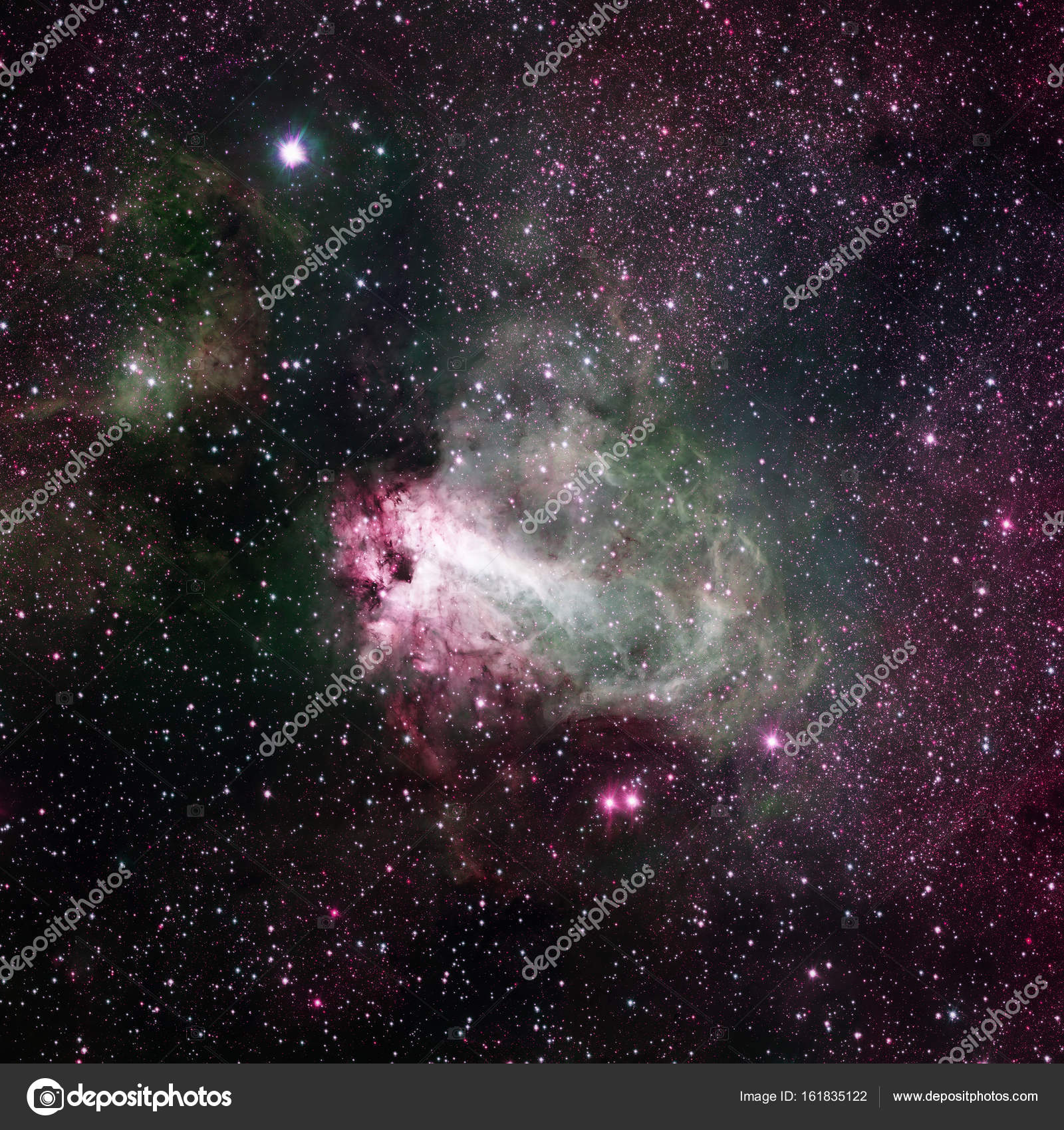 Star-forming region Messier 17, Omega Nebula or Swan Nebula . — Stock Photo © NASA.image #161835122
