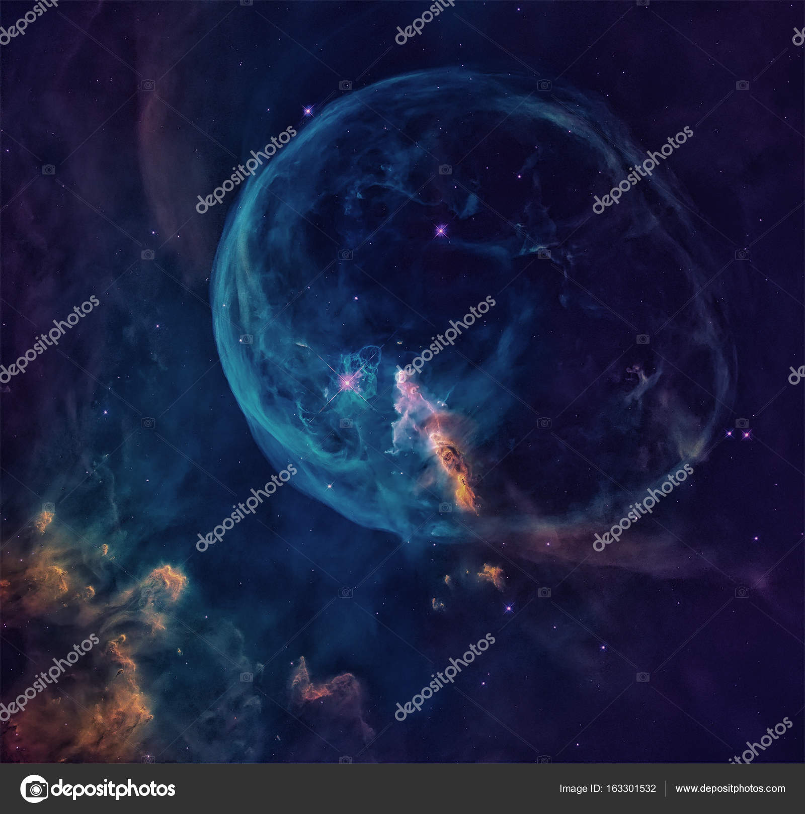 The Bubble Nebula in the constellation Cassiopeia. — Stock Photo © NASA.image #163301532