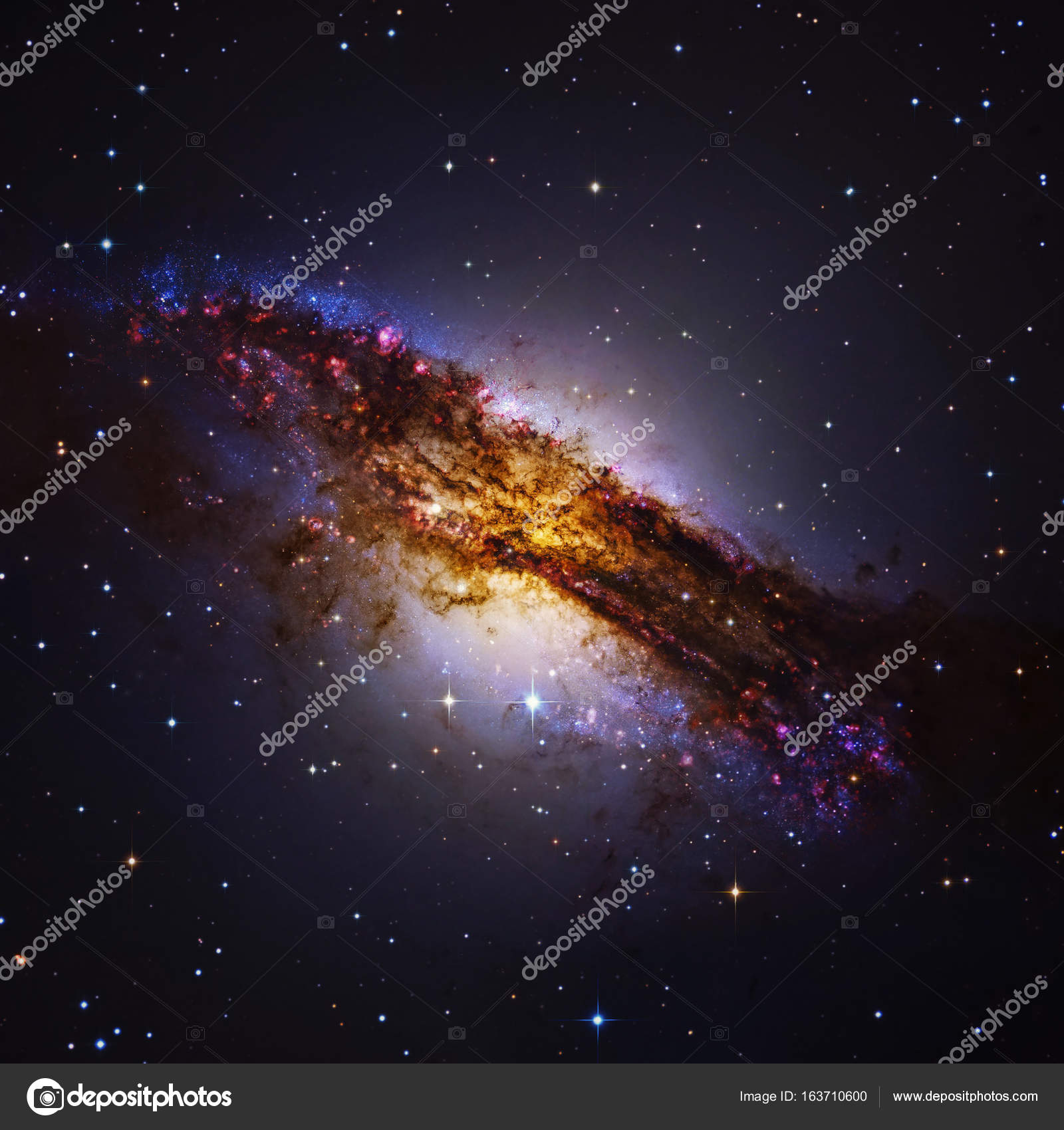 Centaurus A is a galaxy in the constellation of Centaurus. Stock Photo ...