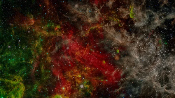 Universe scene with planets, stars and galaxies in outer space showing ...