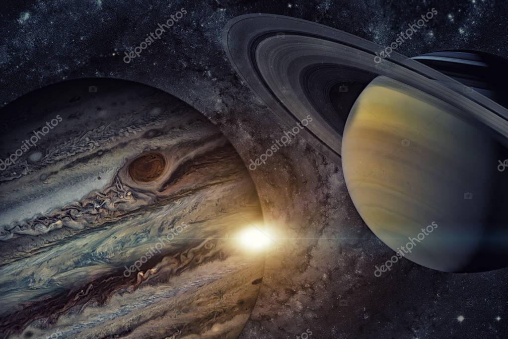 Sistema Solar Saturno. Es el sexto planeta del Sol. 2024