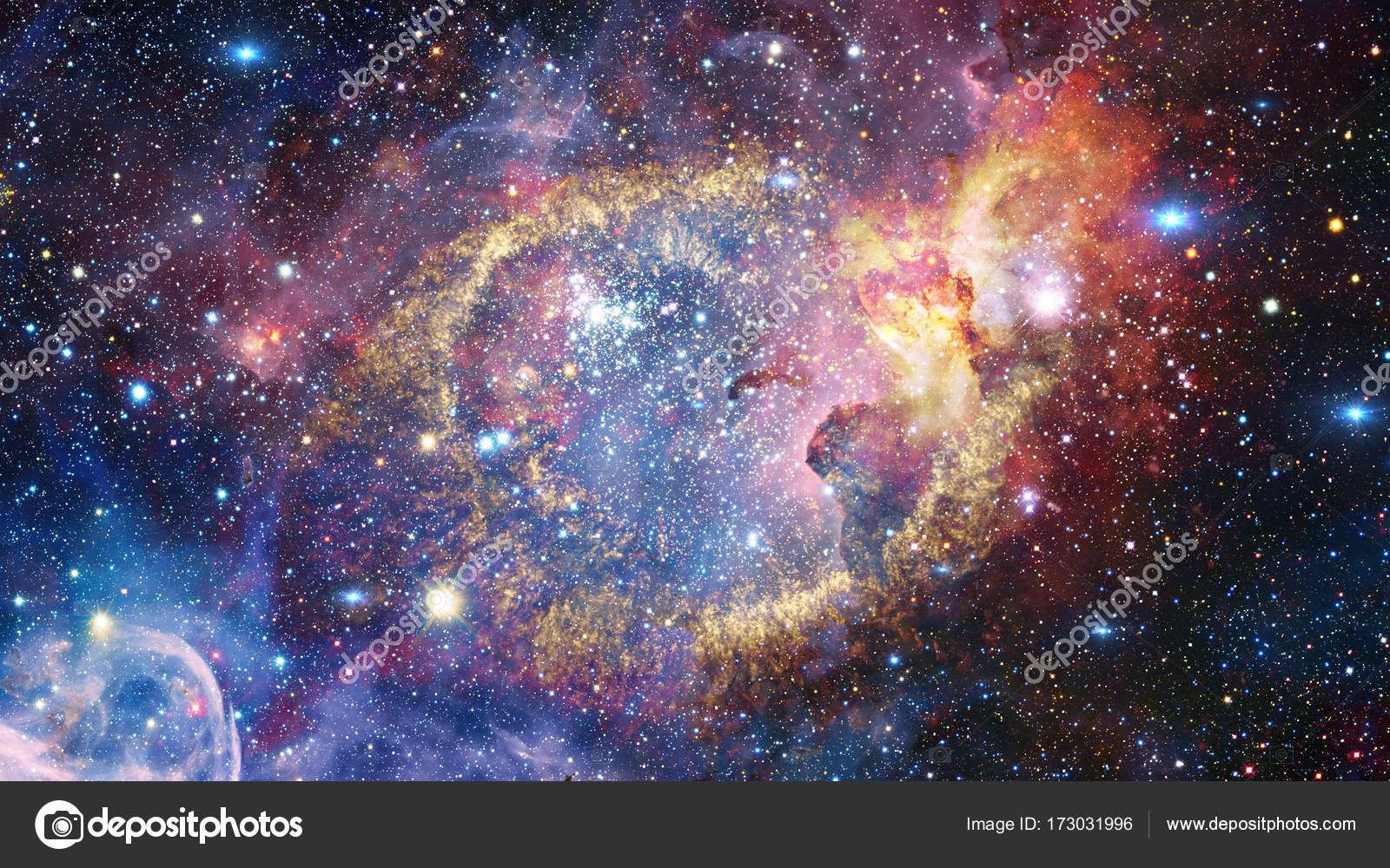 The Helix Nebula in deep space. Elements of this image furnished by ...