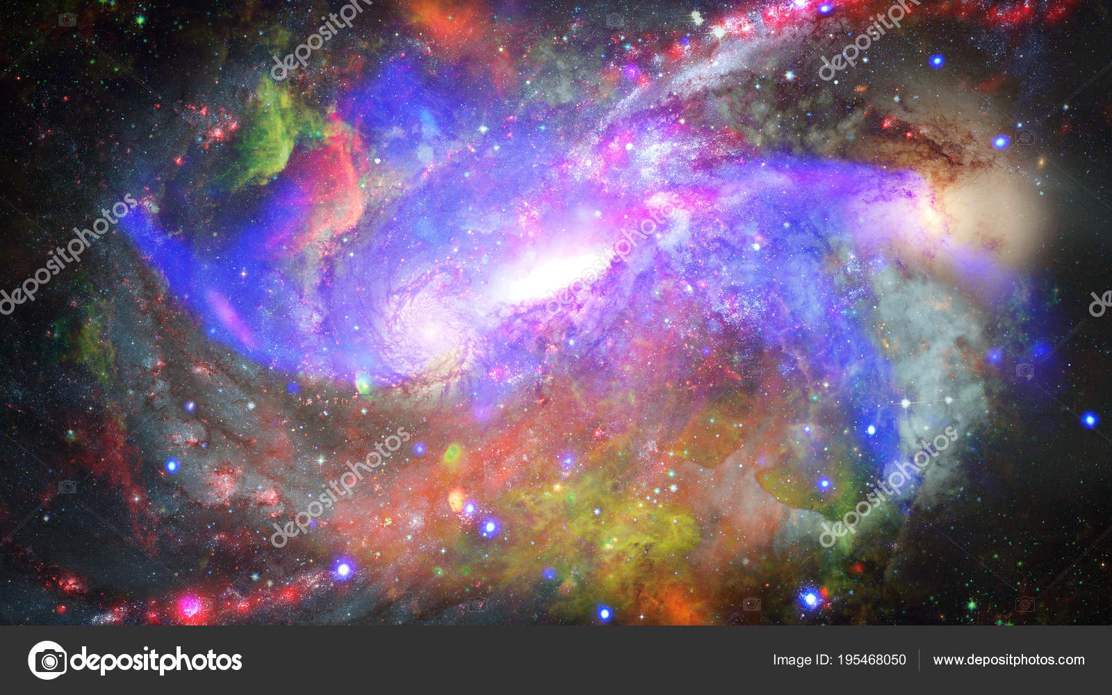 Nebula and galaxy in space. Elements of this image furnished by NASA ...