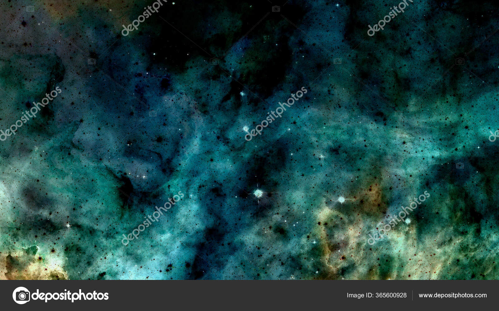 Green Cosmic Background Nebulae Space Elements Image Furnished Nasa ...
