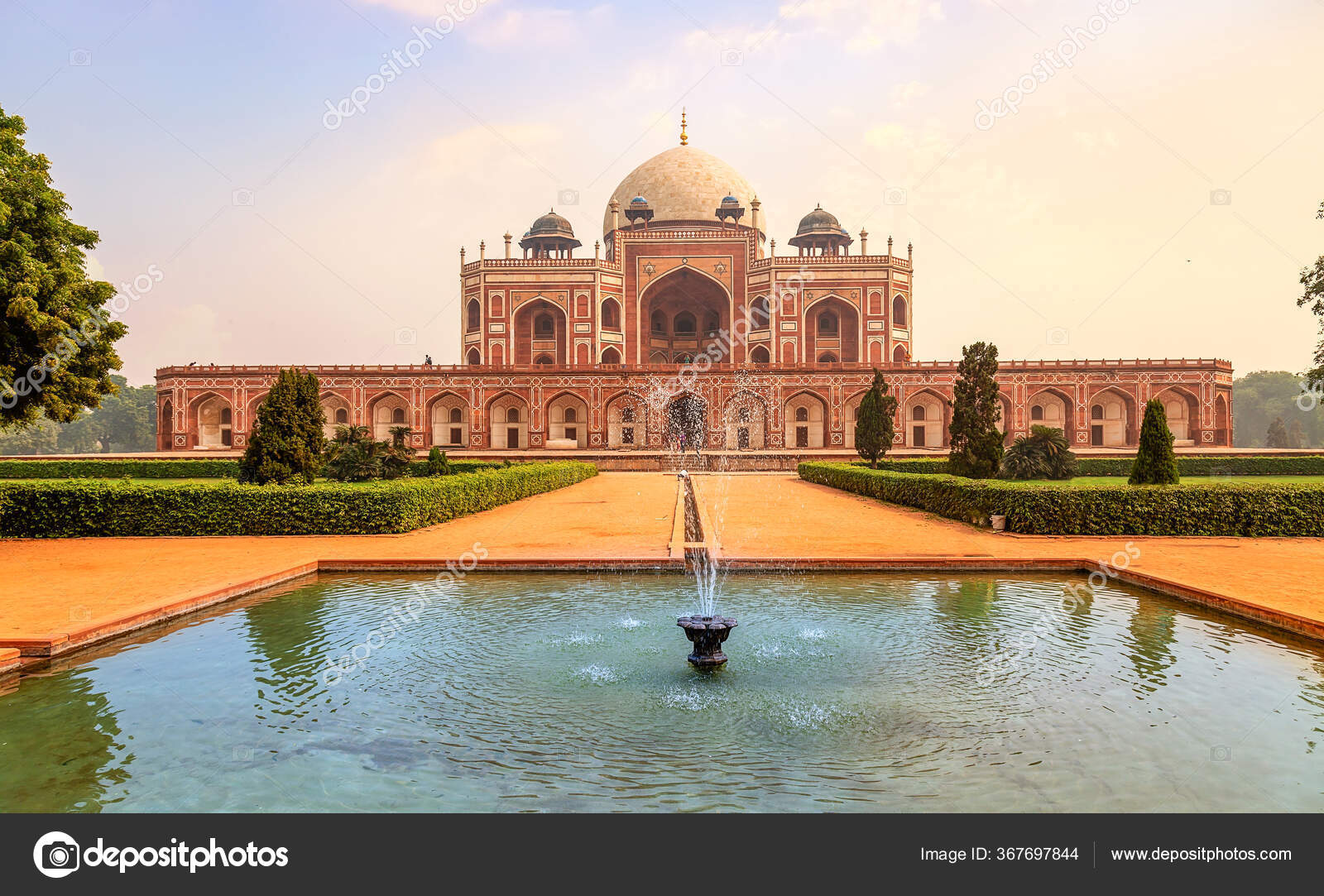 Humayun Tomb Built Year 1572 Medieval Red Sandstone White Marble ...