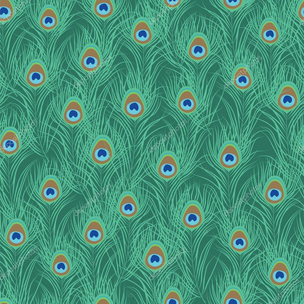 Peacock Feather Seamless Pattern Stock Vector Image By ©moibalkon 125719458
