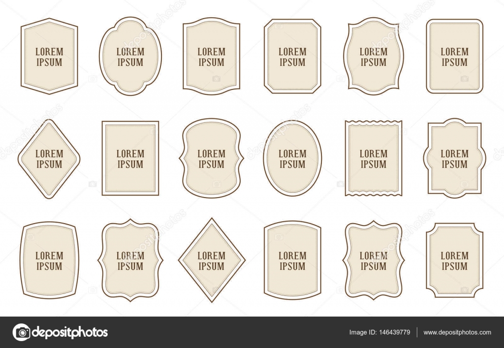 Product retro label templates. Different shapes Stock Vector Image by ...