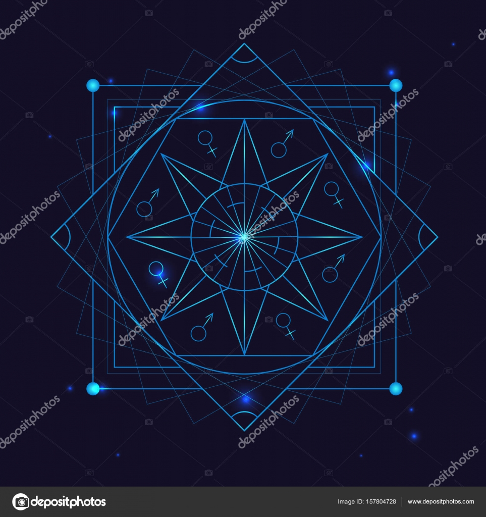 Alchemy Geometry Symbol Thin Line. Vector Stock Vector Image by ...