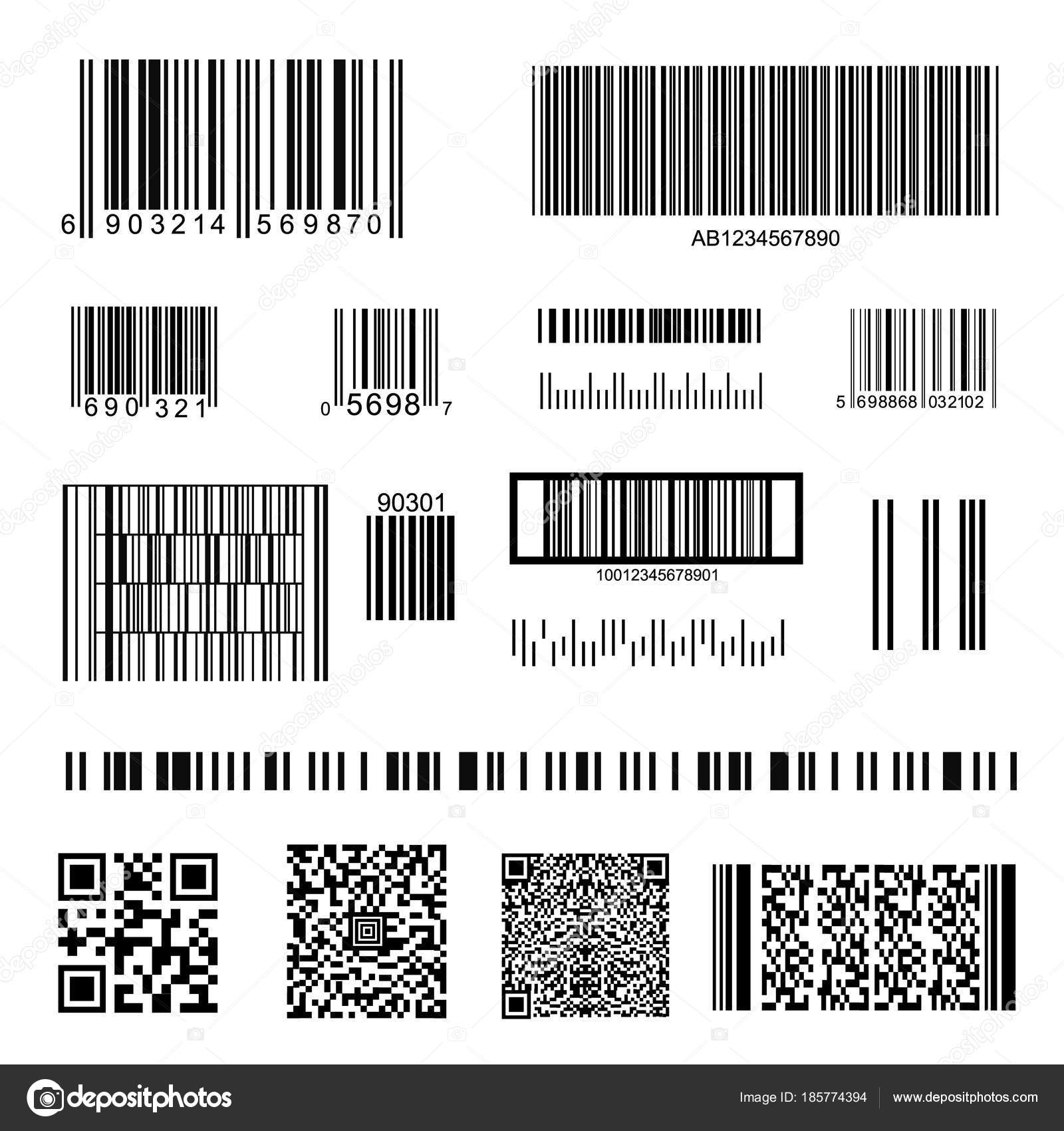 Código de barras e QR Code Set. Vetor imagem vetorial de © bigmouse #185774394