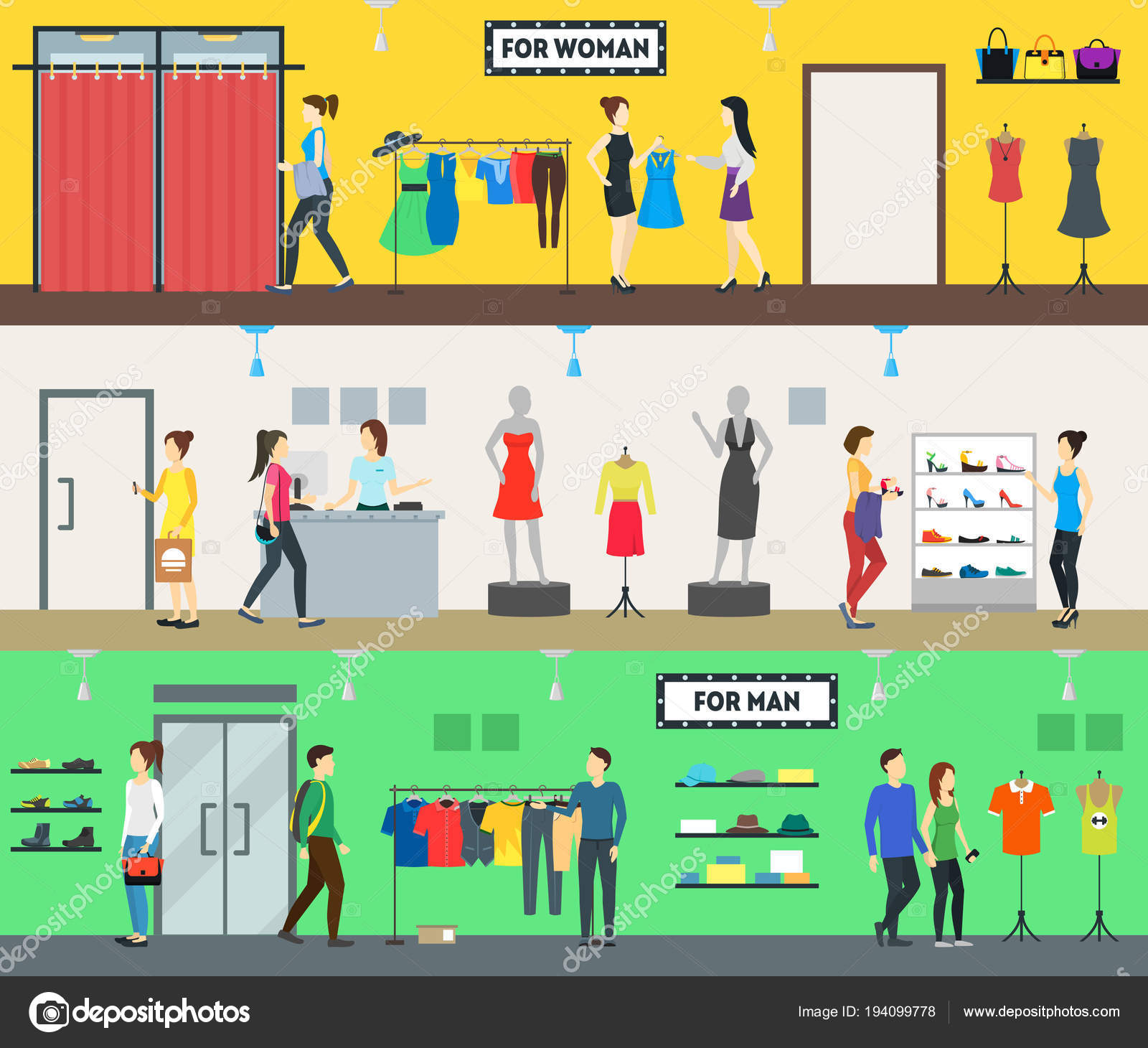 Cartoon Clothing Store