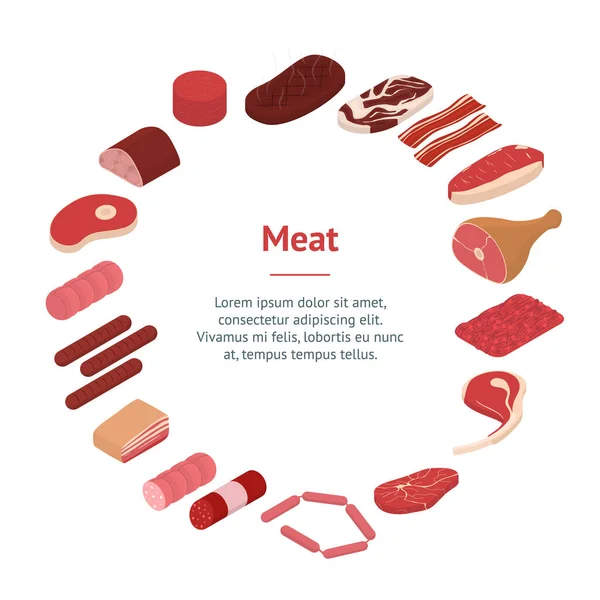 Meat card Vector Art Stock Images | Depositphotos