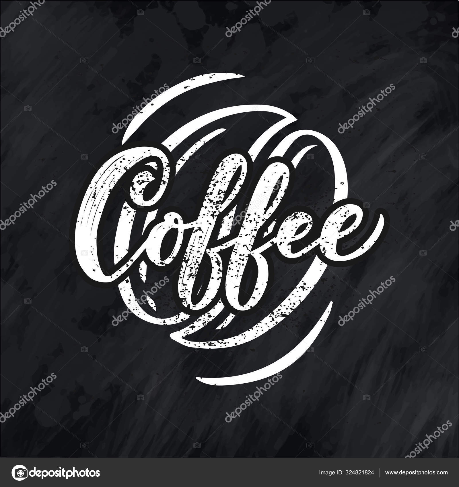 Coffee Names Typography Restaurant Menu Calligraphy Style Shop ...