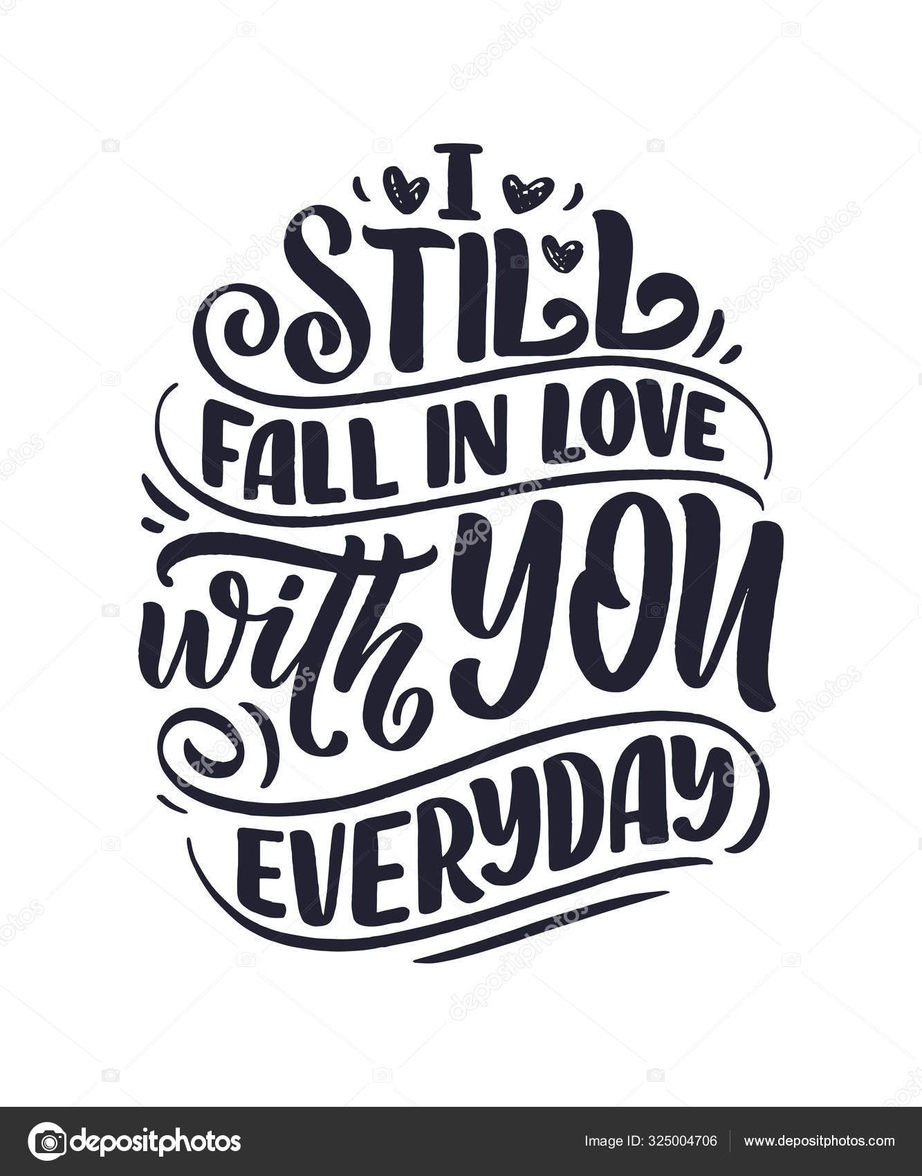 Card Slogan Love Beautiful Style Vector Illustration Abstract Lettering ...