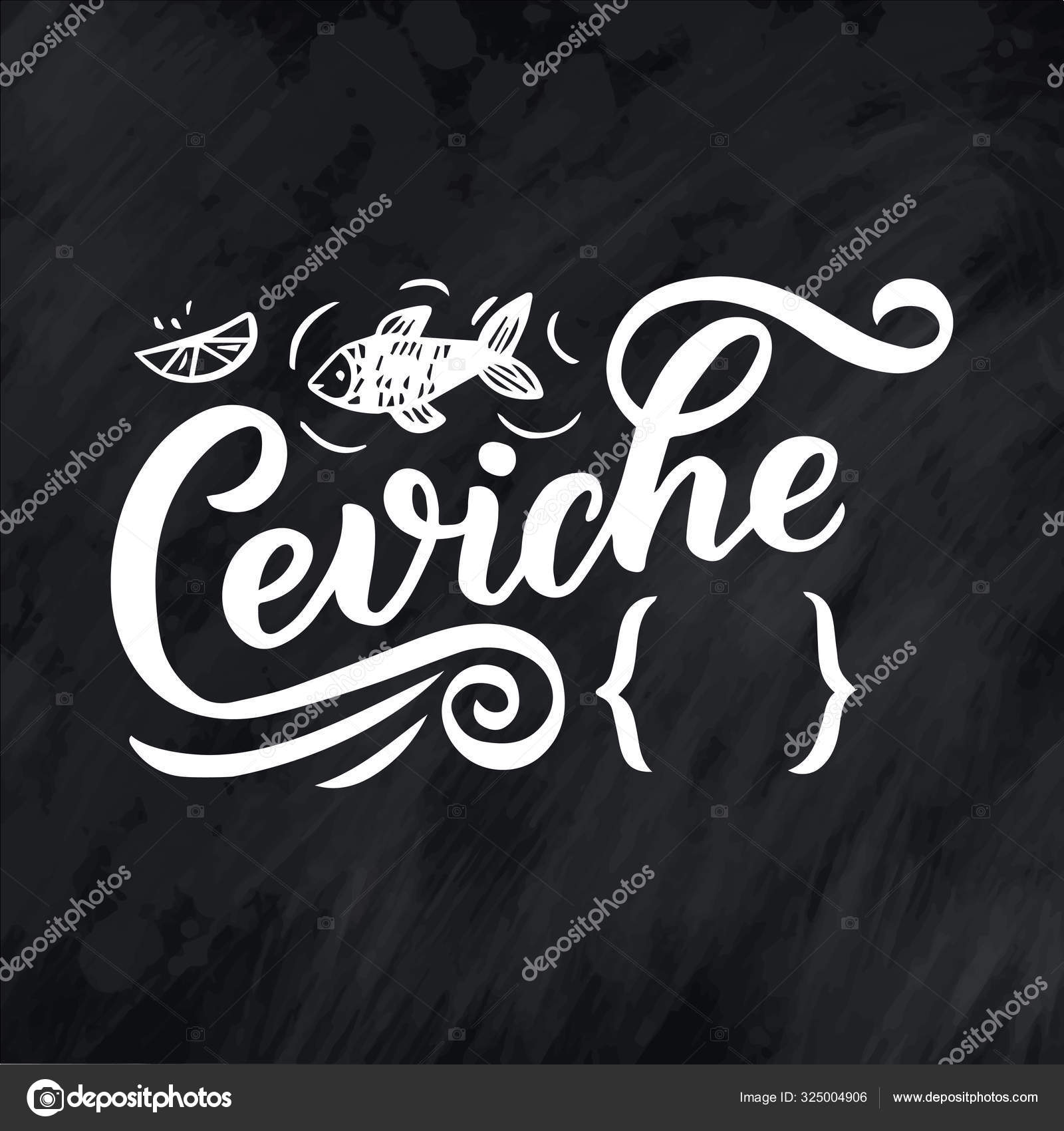 Letras Menú Mexicano Con Nombre Comida Tradicional Ilustración ...