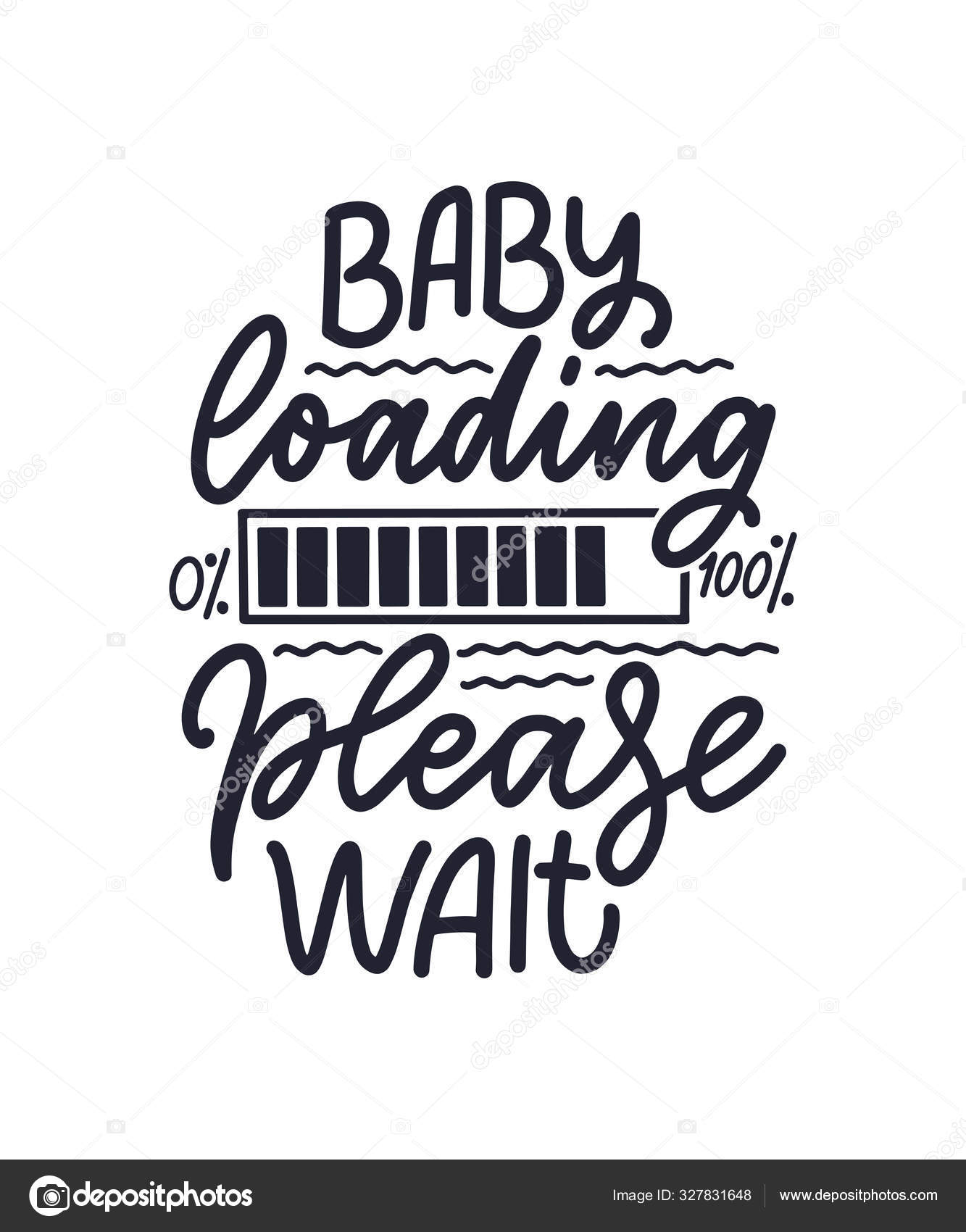 Hand drawn lettering pregnancy quote. Maternity slogan inscription ...