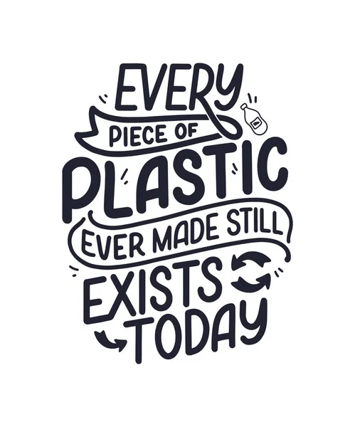 Set Lettering Slogans Waste Recycling Nature Concept Based Reducing ...