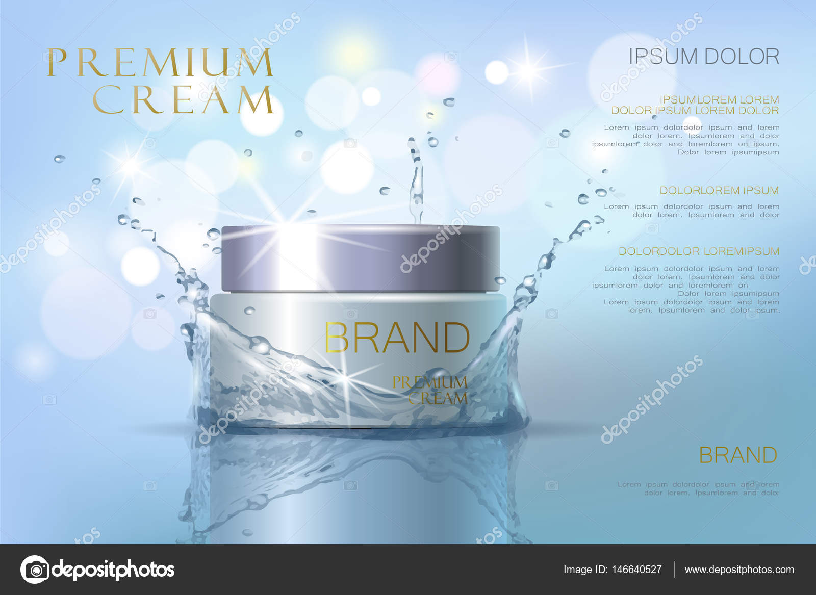 Premium VIP cosmetic ads, hydrating luxury facial cream for sale ...