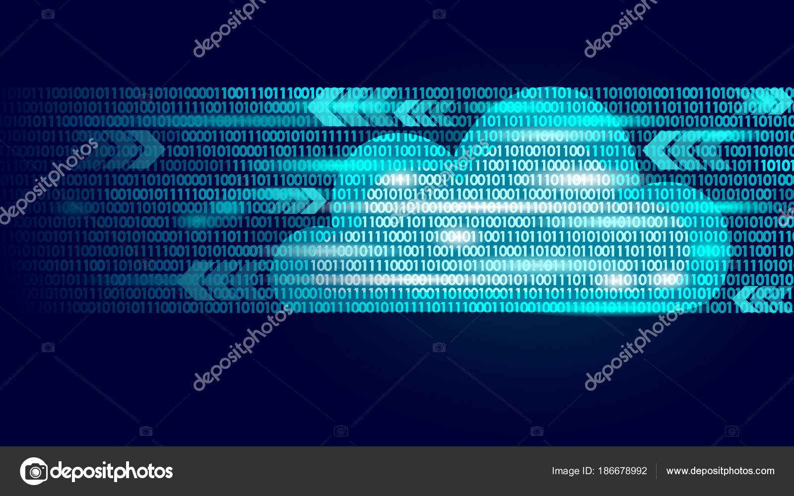 Cloud Computing Online Storage Binary Code Numbers Big Data