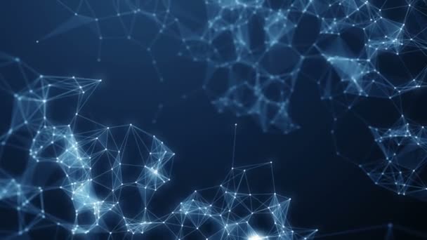Abstract Motion Background Digital Binary Plexus Data Networks Funnel Loop — Stock Video