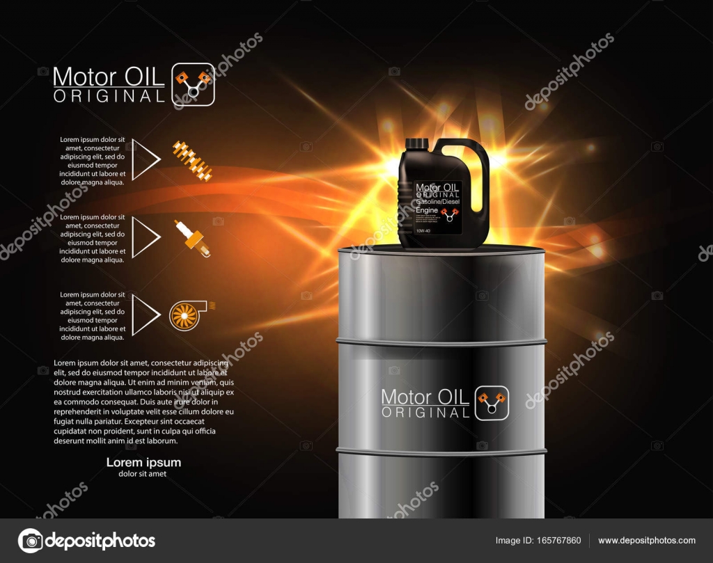 Bottle engine oil background, vector illustration — Stock Vector ...