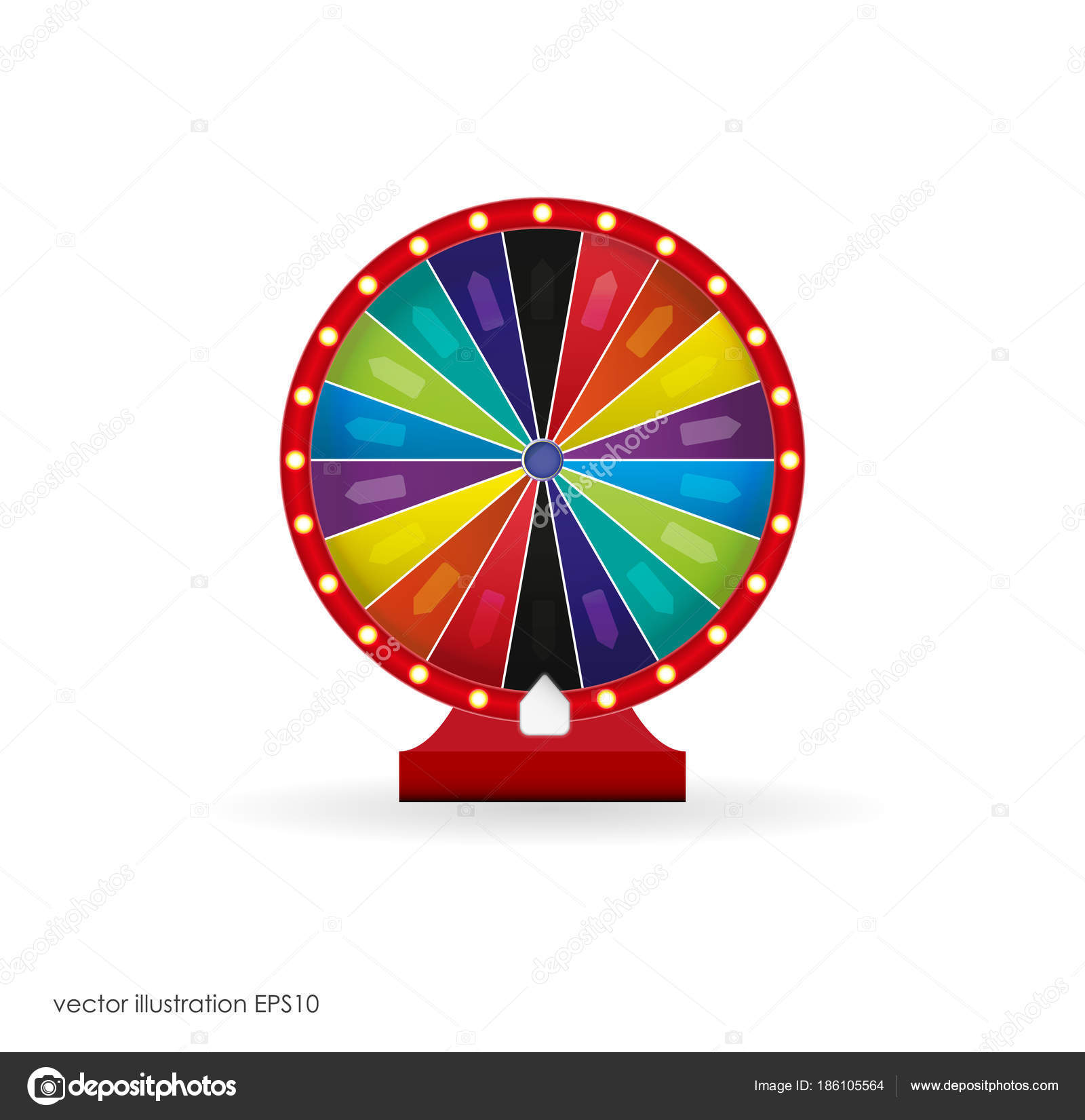 Colorful wheel of luck or fortune infographic. Vector illustration ...