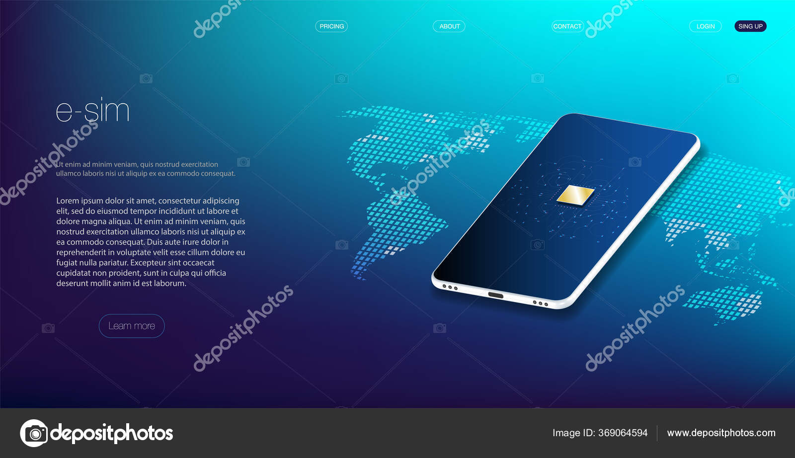 Esim Embedded Sim Card Icon Symbol Concept Vector Illustration Eps ...