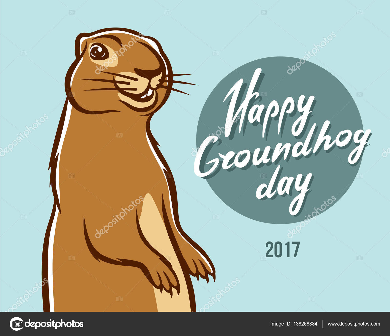 Joyeux Jour de la marmotte illustration lettrage Vecteur par ©info@orly ...