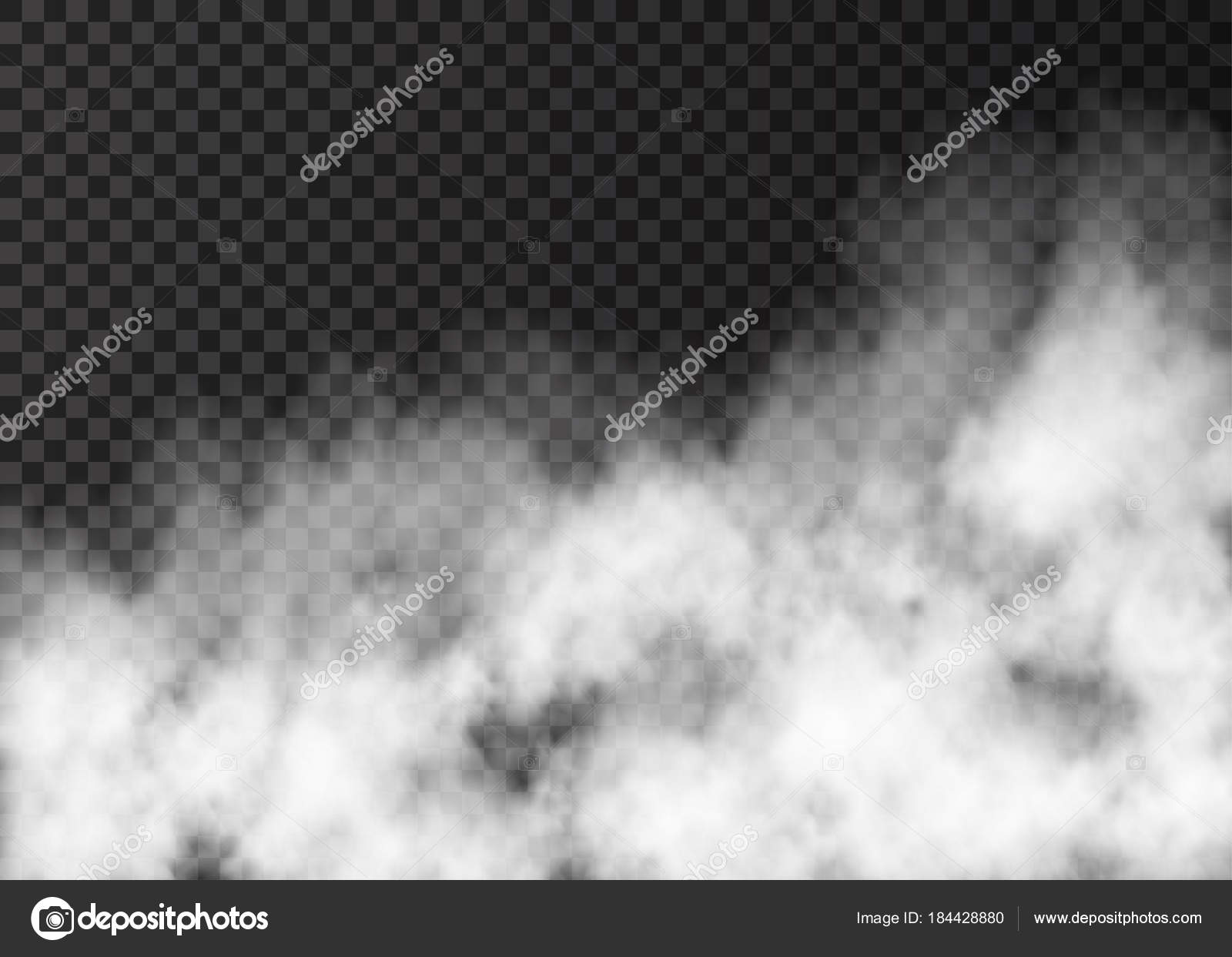 White fog texture isolated on transparent background. Stock Vector ...