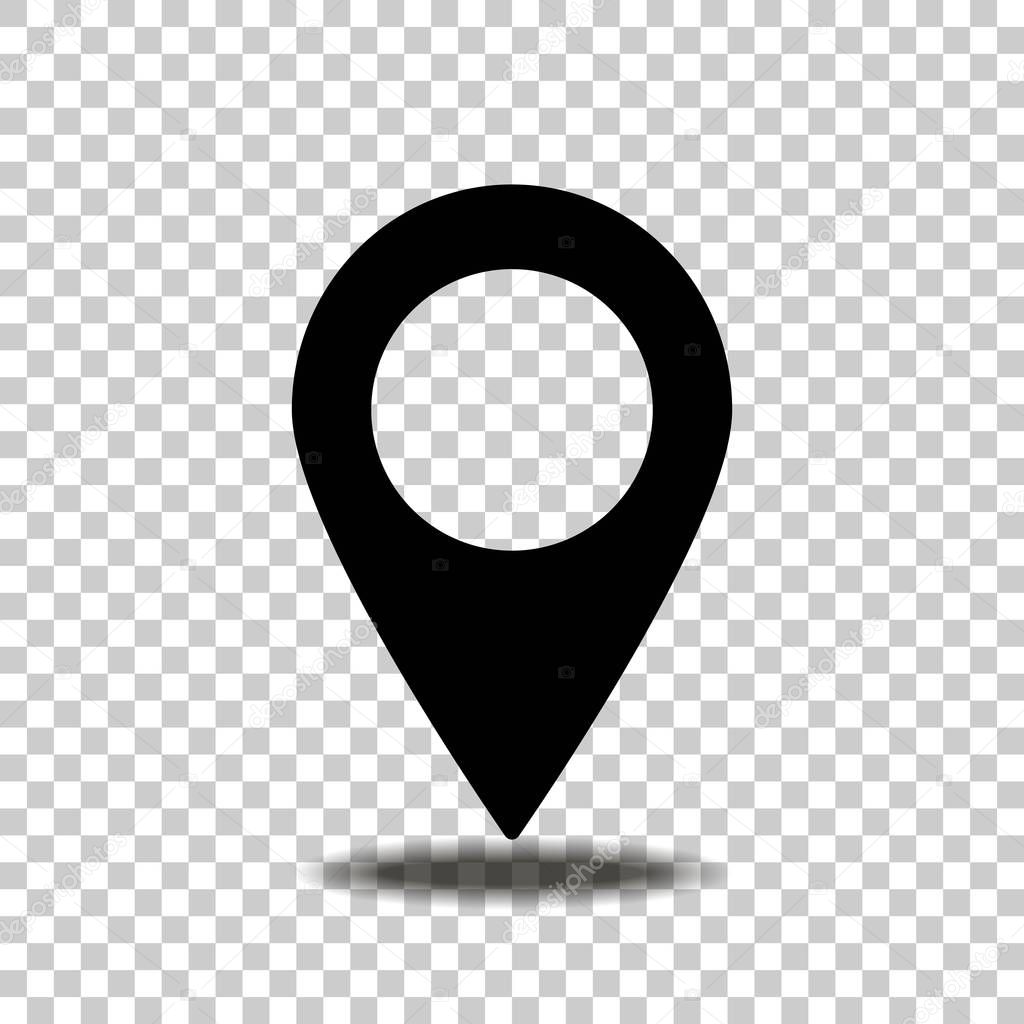 Vector positioning icon. Geolocation. Location. A mark on the map ...