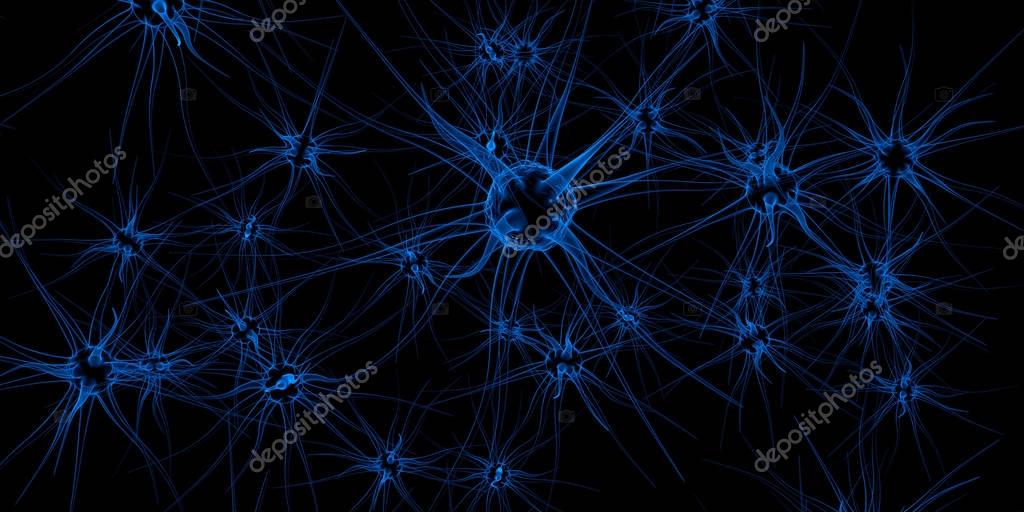 Neuronal cells, 3d illustration — Stock Photo © riakhinstock #130540224