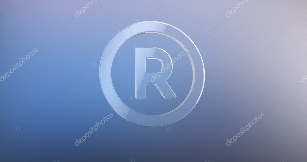 Registe Trademark Glass 3d Icon — Stock Photo © MediaStore #125513848