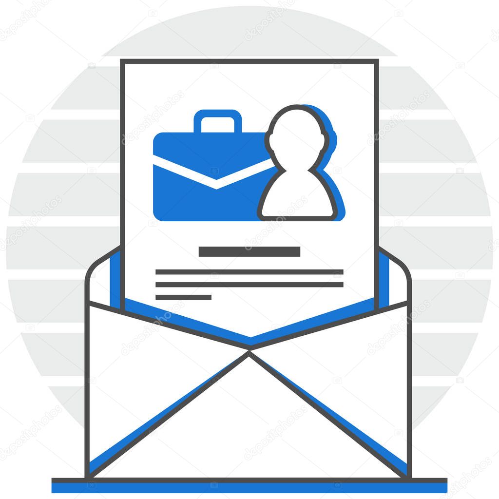 Cover Letter - Infographic Icon Elements from Human Resource Set ...