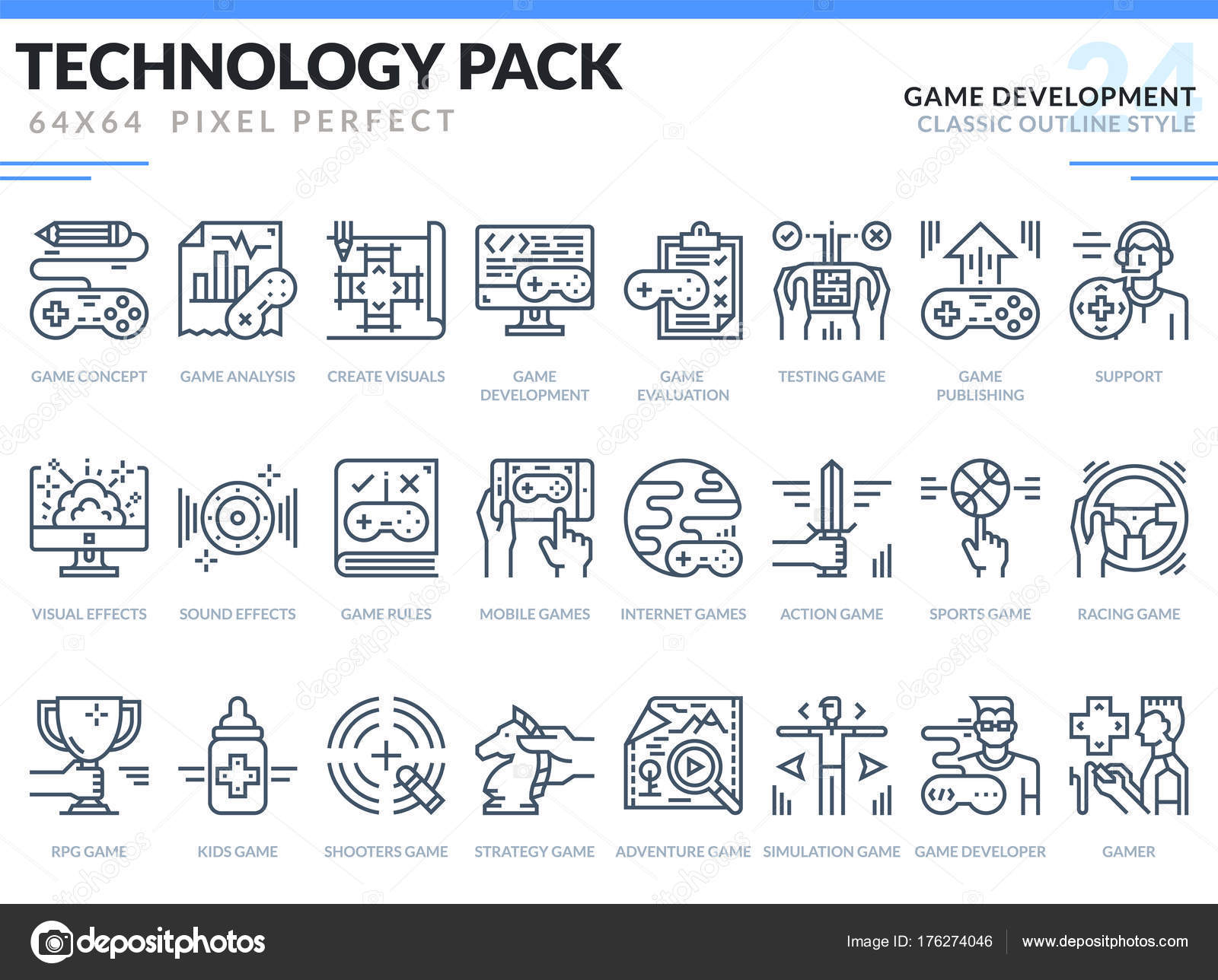 Game Development Icons Set. Stock Vector Image by ©monsterdesign #176274046