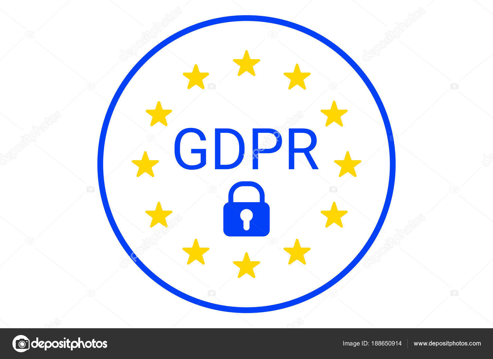 GDPR - General Data Protection Regulation. EU symbol. GDPR compilance ...