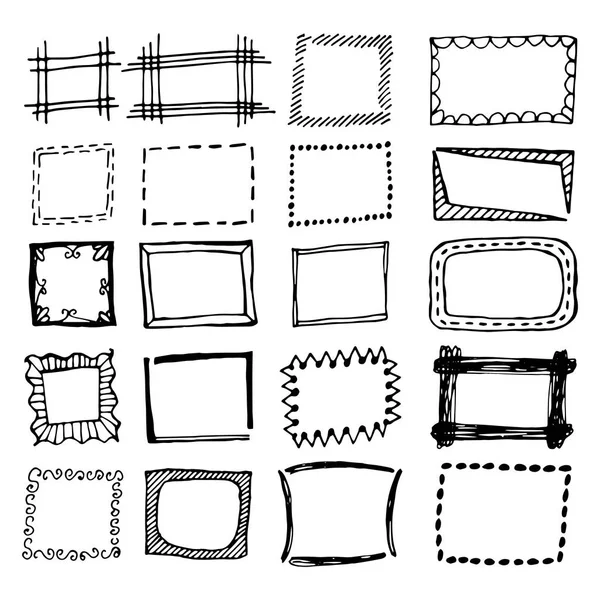 Hand drawn rectangle frames set — Stock Vector © Oksana6299956 #132116744
