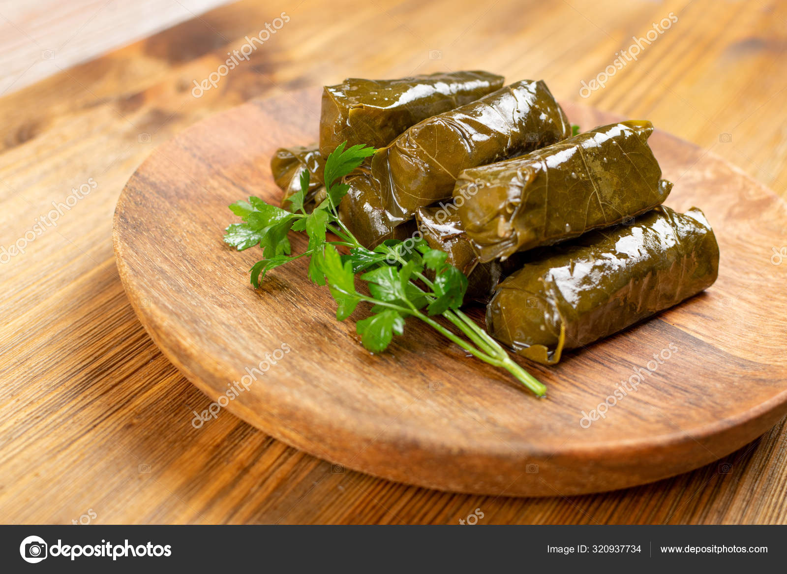 Traditional Turkish Dolma, Sarma or Dolmades Closeup — Stock Photo ...