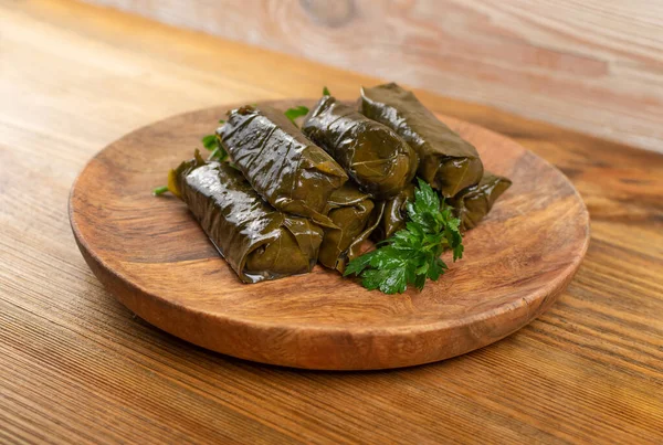 Traditional Turkish Dolma, Sarma or Dolmades Closeup — Stock Photo ...